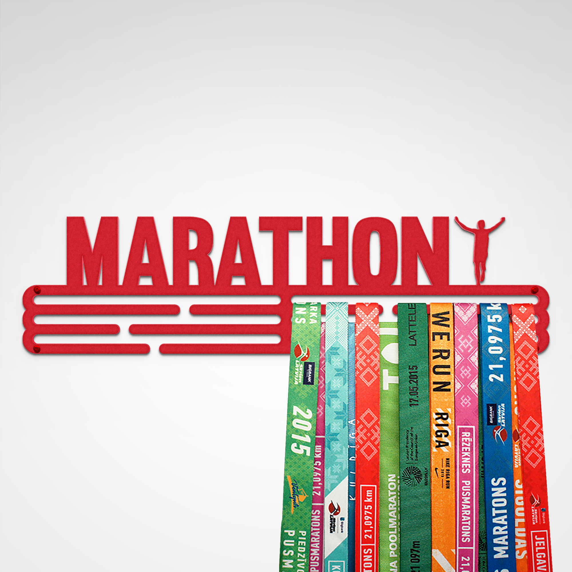 MARATHON - Red - Large - medal hanger – United Medals